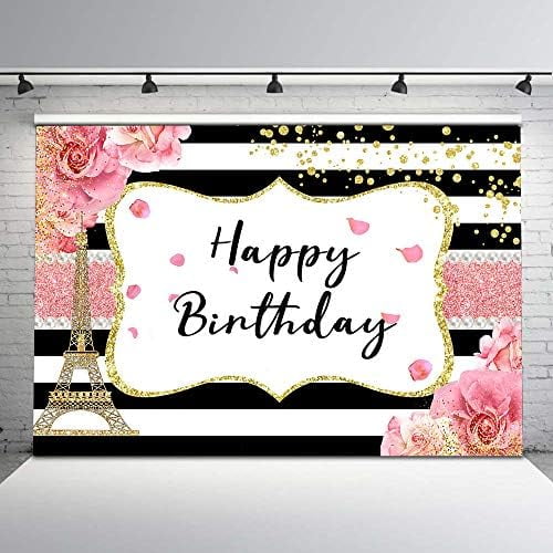 Paris Birthday Backdrop Eiffel Tower French Theme Birthday Background ...
