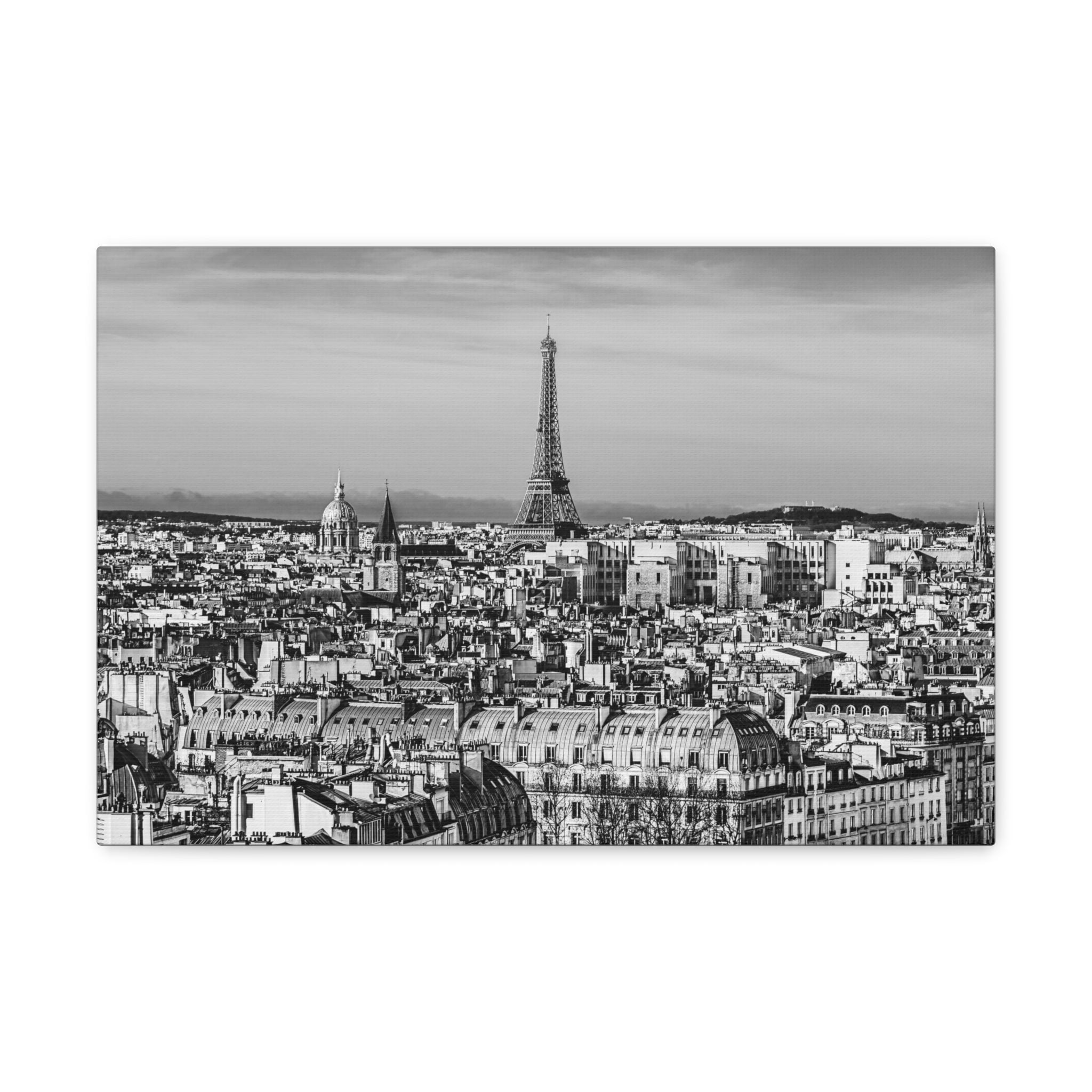 Paris Black And White Skyline Canvas Artwork Breathtaking Stunning ...