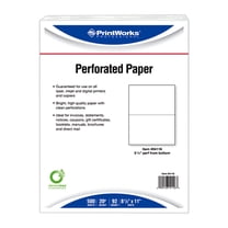 PrintWorks Professional Half Sheet Perforated Paper 8.5” x 11 ...