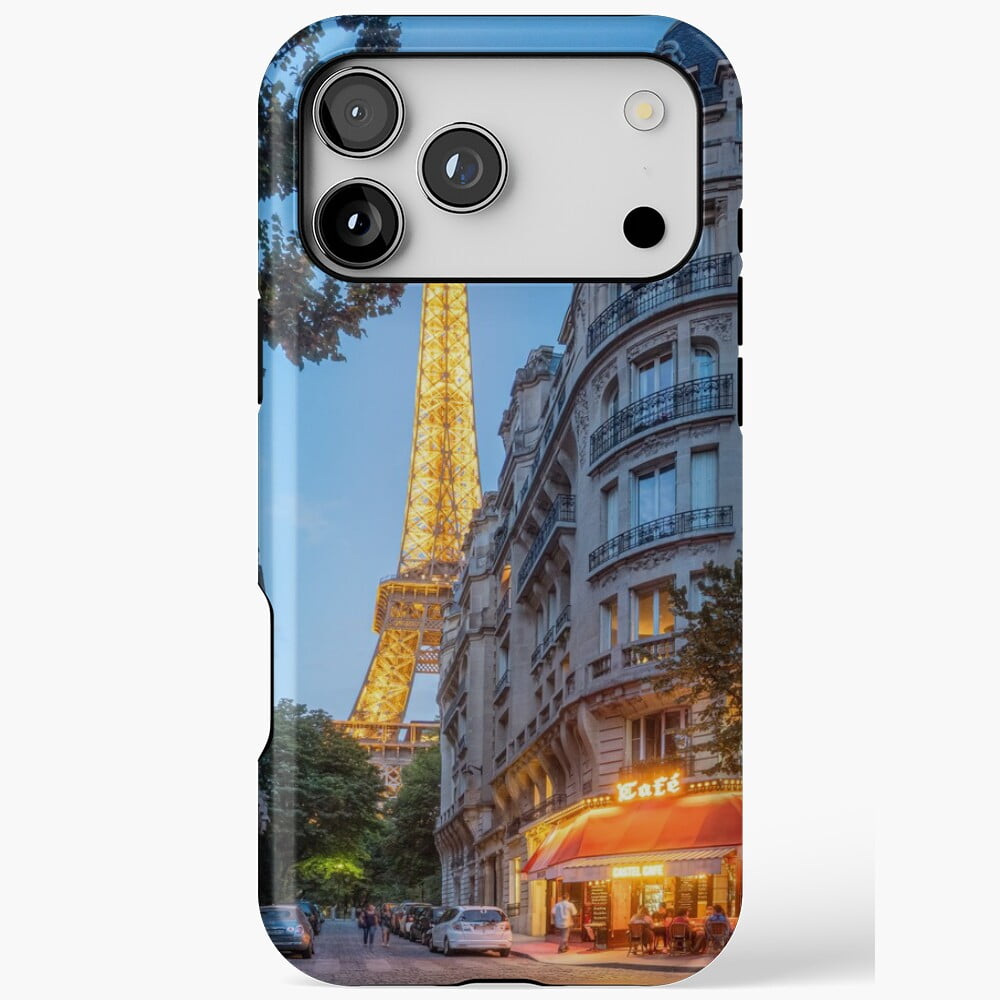 Paris Cafe Under Eiffel Tower Art For iPhone 11-17 Pro Max Phone Tough ...