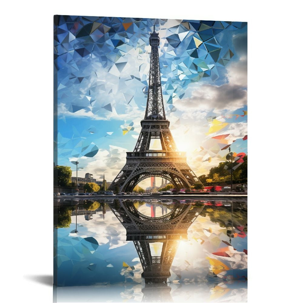 Paris Canvas Art Wall Decor Eiffel Tower Landscape Painting Picture ...