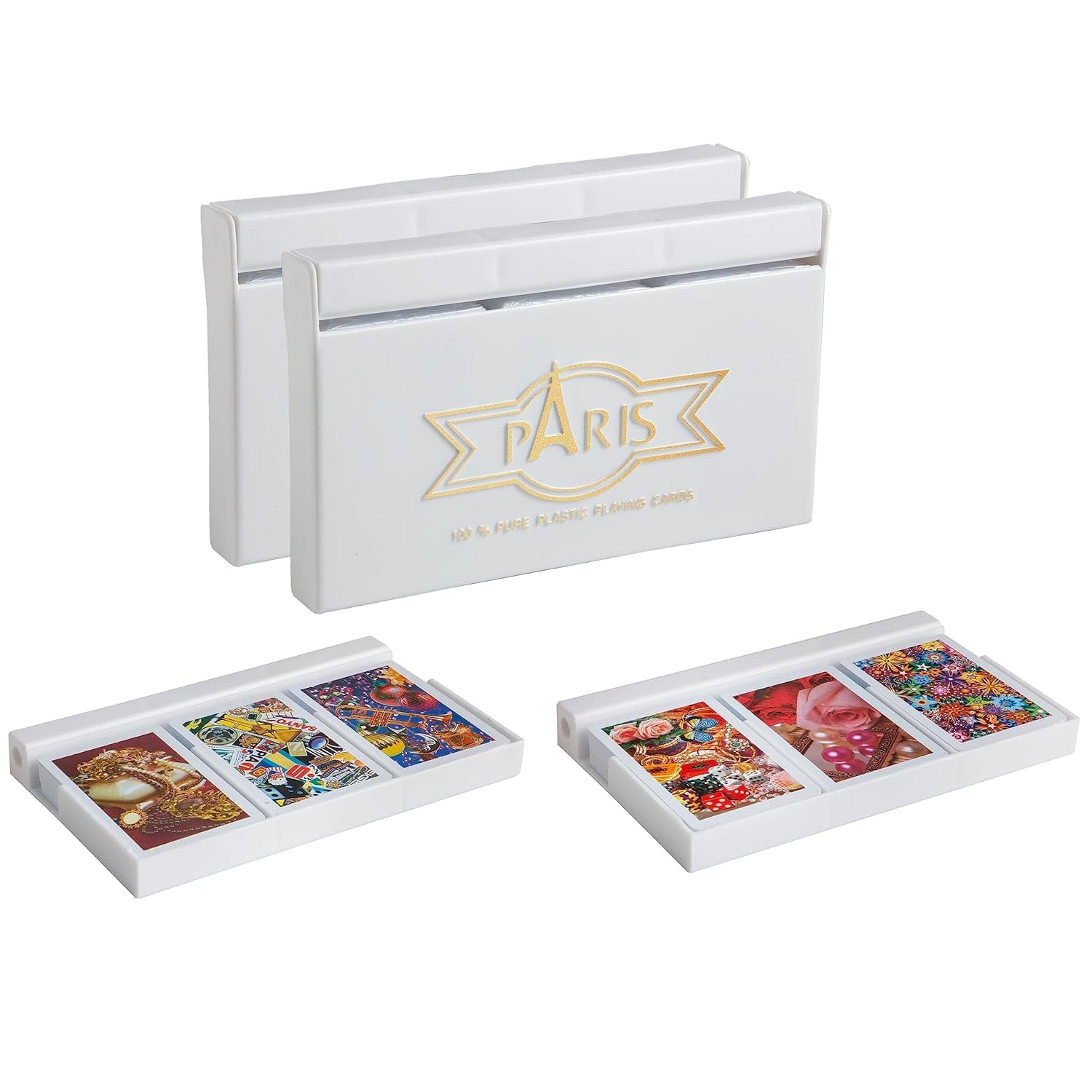Paris Cards Plastic Playing Cards Pack Of 6 - Bridge Size, Multicolor ...