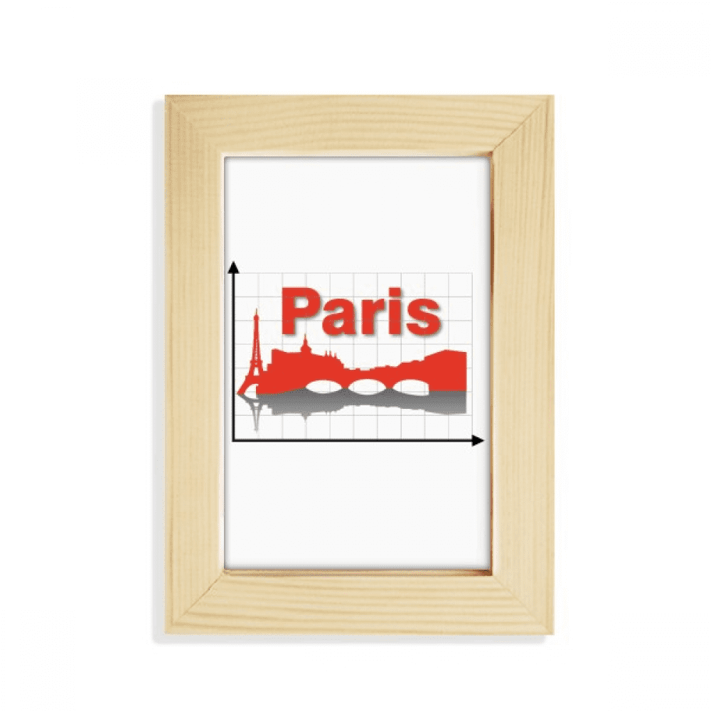 Paris City Outline Coordinate Axis Desktop Display Photo Frame Picture ...