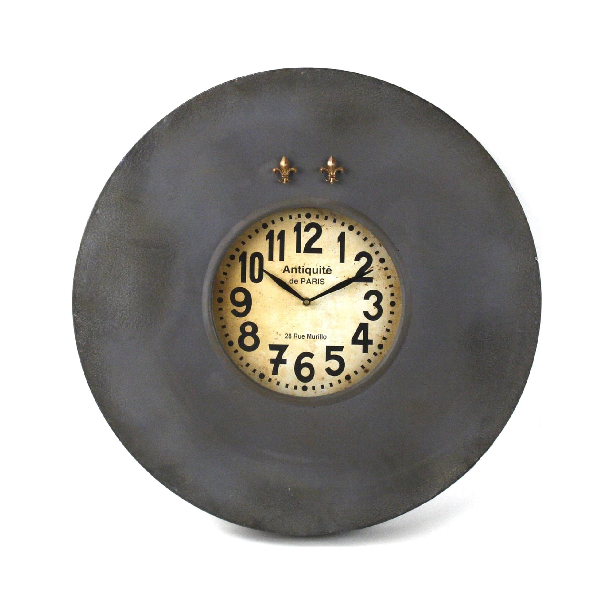 Paris Vintage Metal Wall Clock - French Country Style - Walmart.com