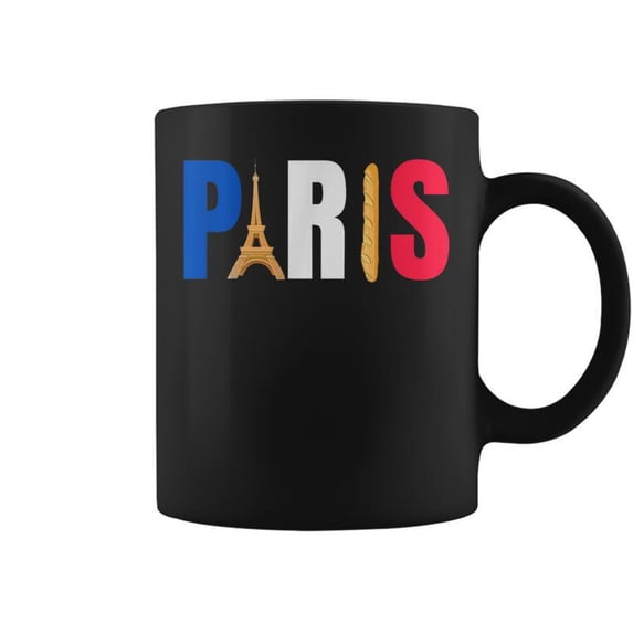 Paris Eiffel Tower Baguette French Flag Coffee Mugs - Walmart.com
