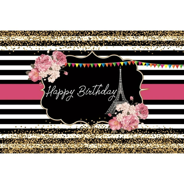 Paris Eiffel Tower Pink Newborn Baby Birthday Photography Backdrop ...