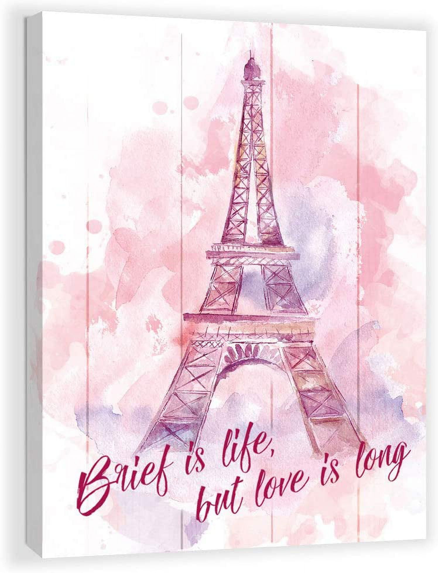 Paris Eiffel Tower Wall Decor for Girls Bedroom Pink Bathroom Pictures ...