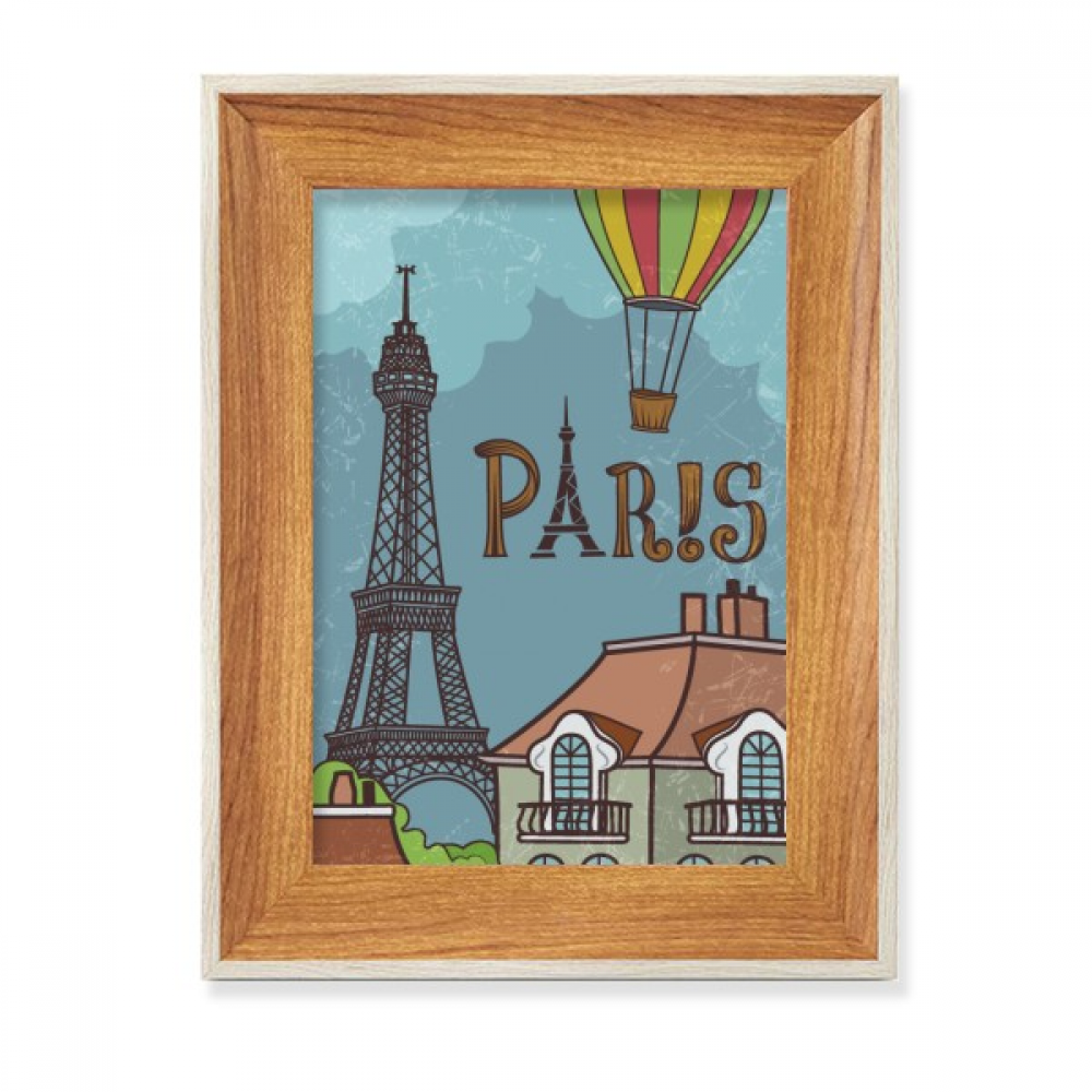 Paris Fire Ballon France Eiffel Tower Desktop Wooden Photo Frame ...