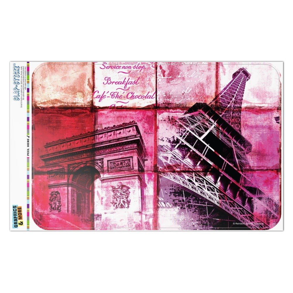 Paris France Eiffel Tower Arc de Triomphe Tile Collage Home Business ...