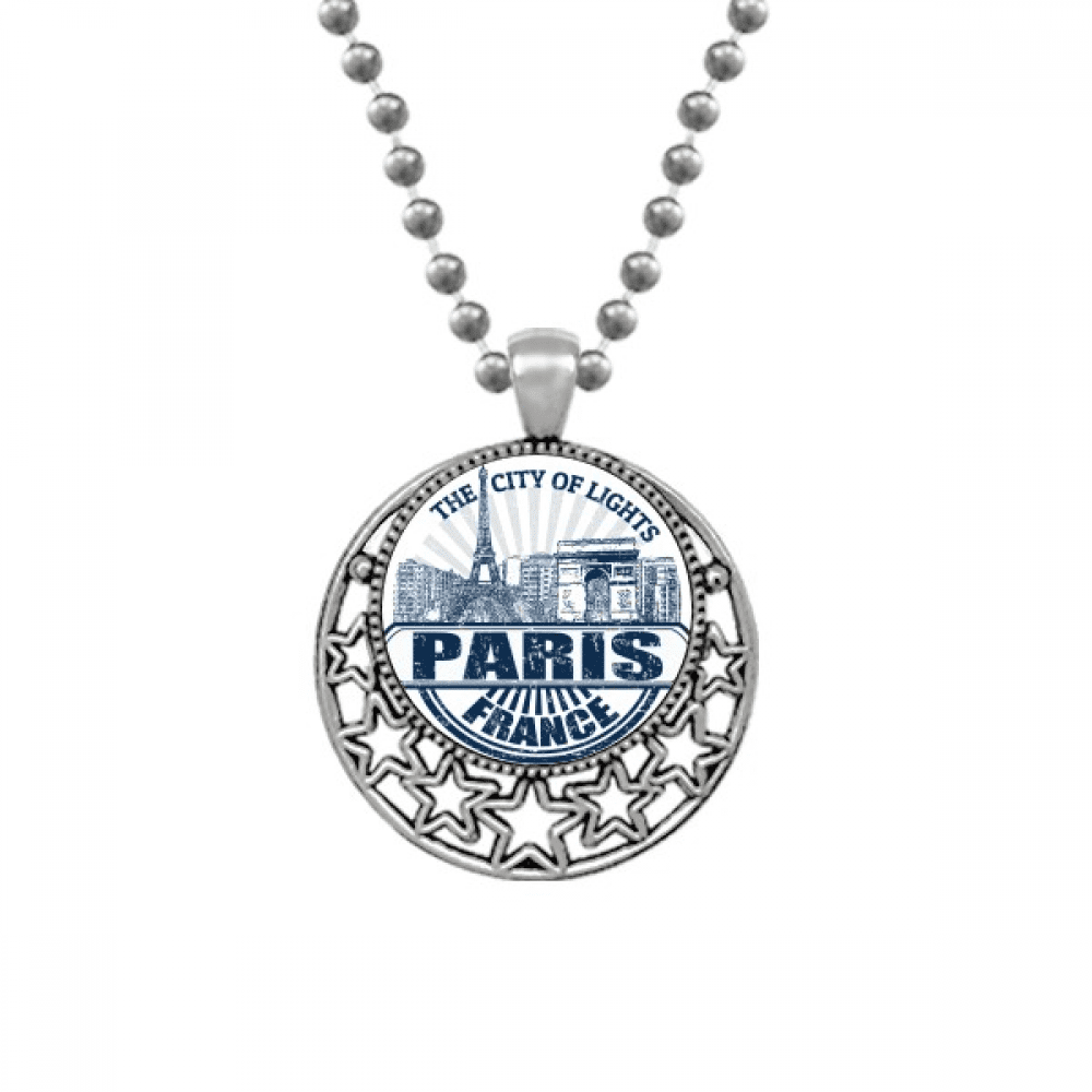 Paris France Flag Eiffel Tower Architecture Necklaces Pendant Retro ...