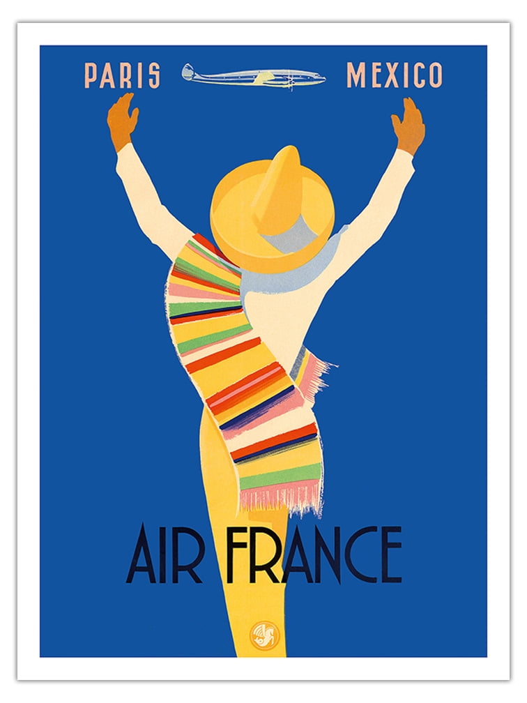 Paris France to Mexico - Native Mexican in Sombrero and Poncho ...