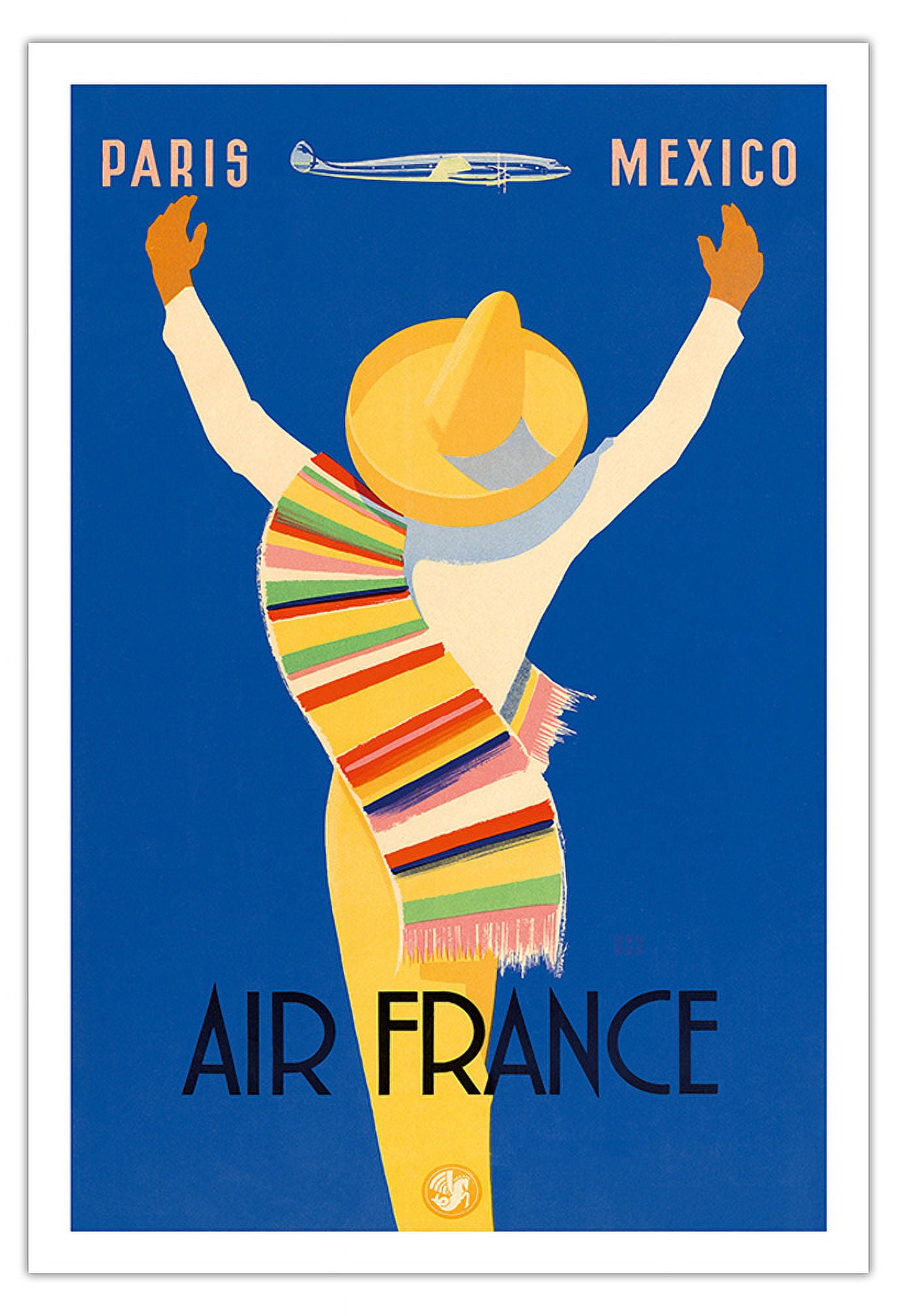 Paris France to Mexico - Native Mexican in Sombrero and Poncho ...