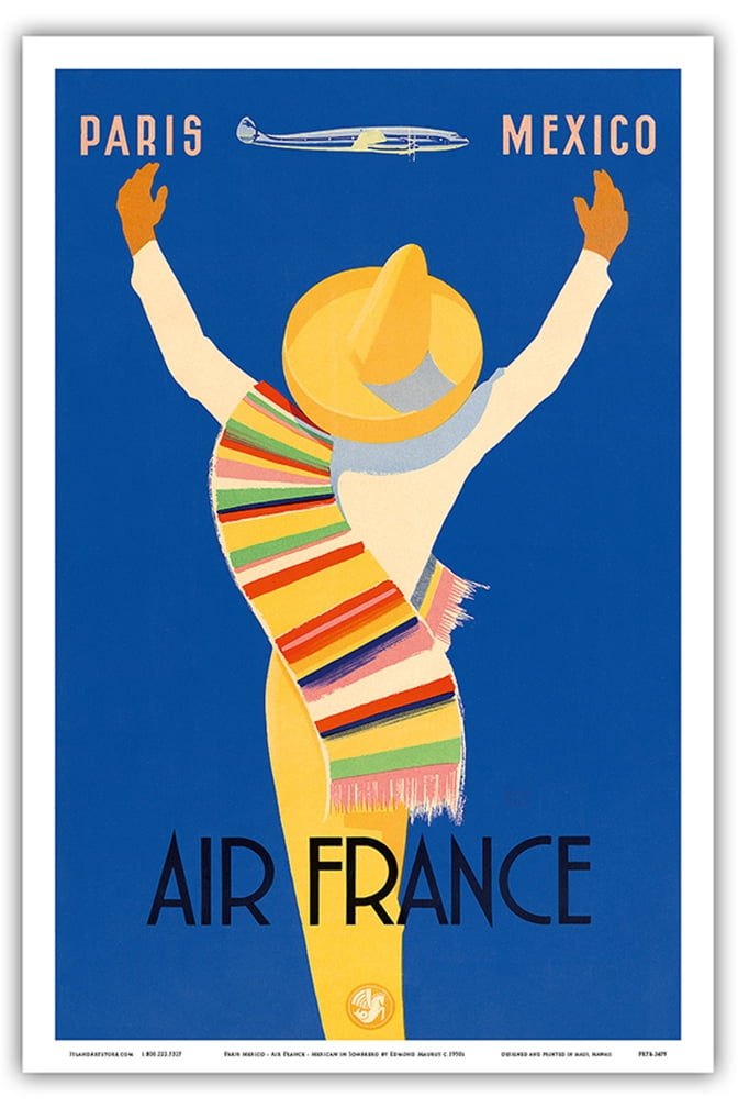 Paris France to Mexico - Native Mexican in Sombrero and Poncho ...