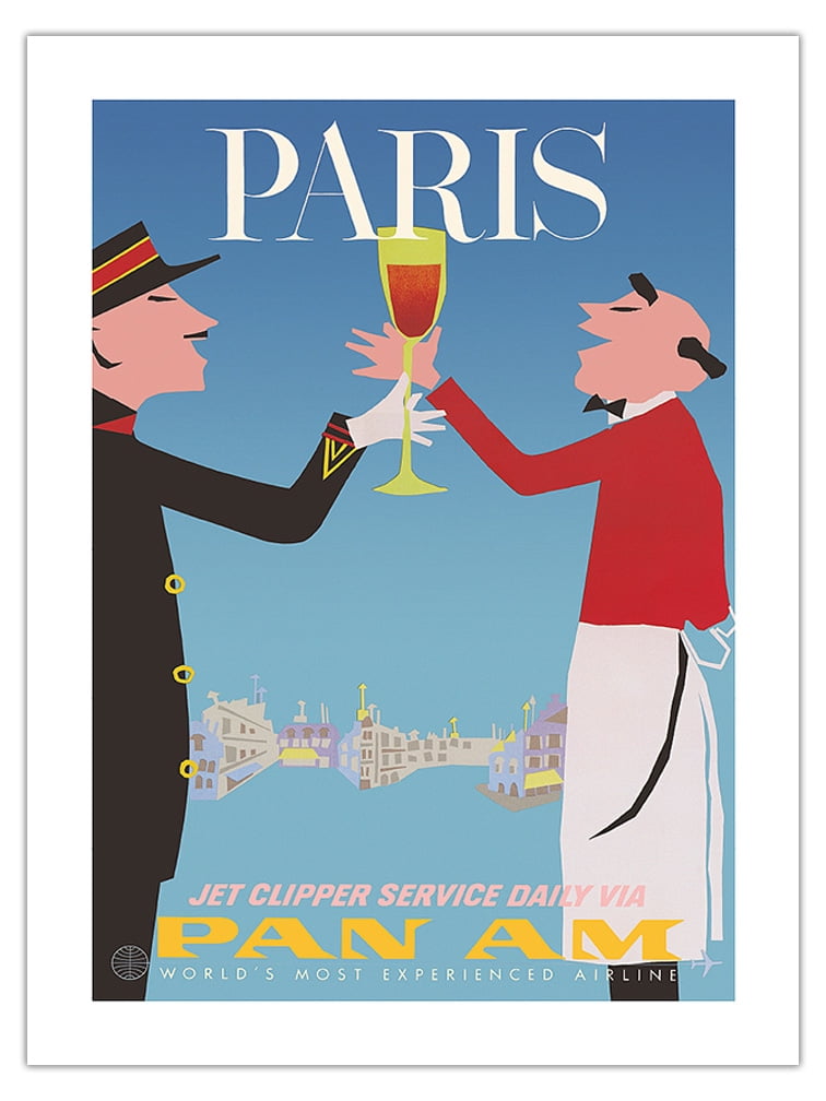 Paris France - Pan American World Airways - Vintage Airline Travel ...