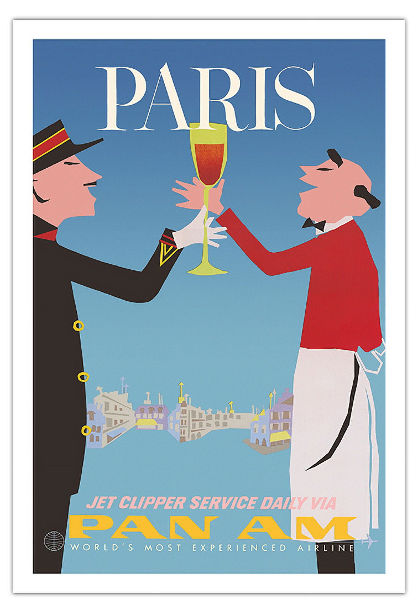 Paris France - Pan American World Airways - Vintage Airline Travel ...