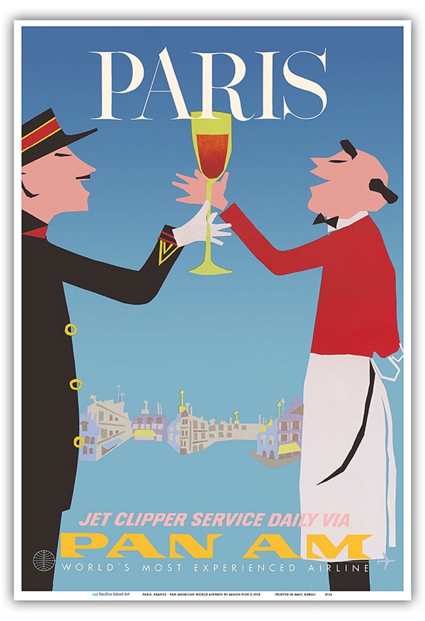 Paris France - Pan American World Airways - Vintage Airline Travel ...