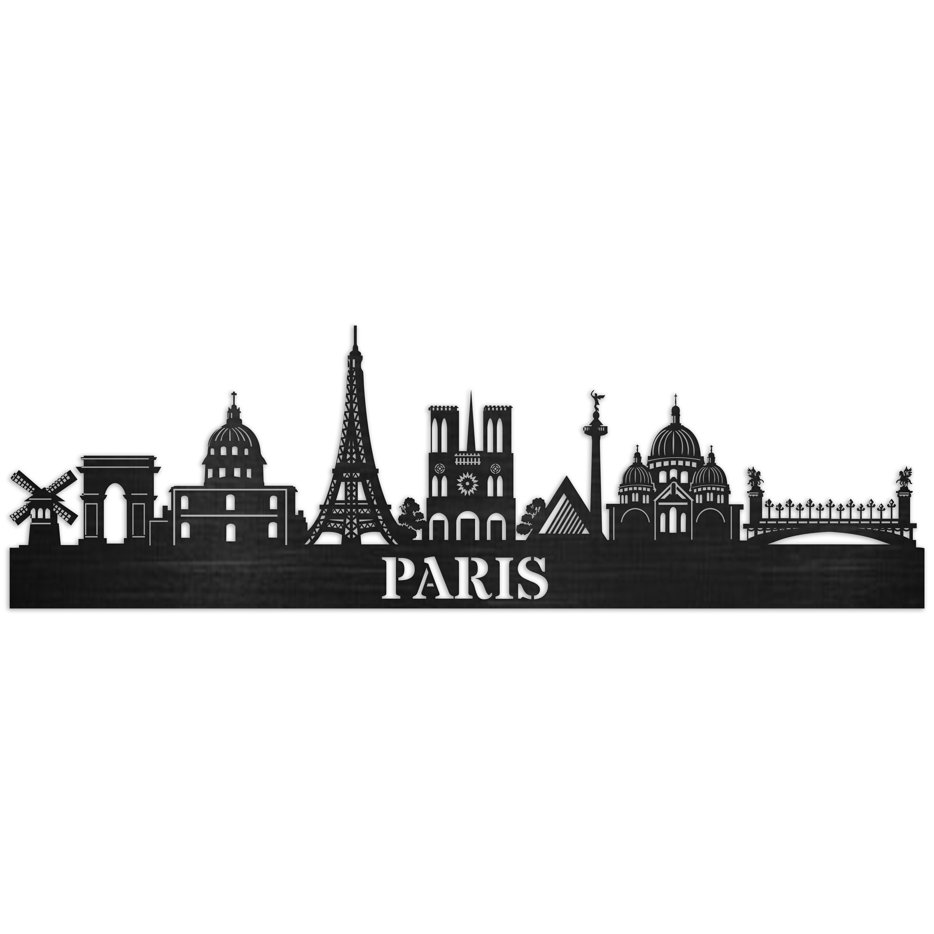 Paris France Wooden Skyline Sign Destination Wall Art City of Love ...