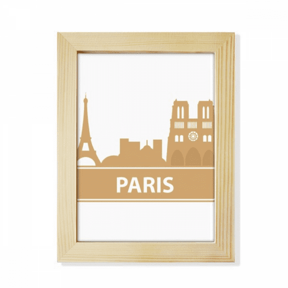 Paris French Yellow Landmark Pattern Desktop Adorn Photo Frame Display ...