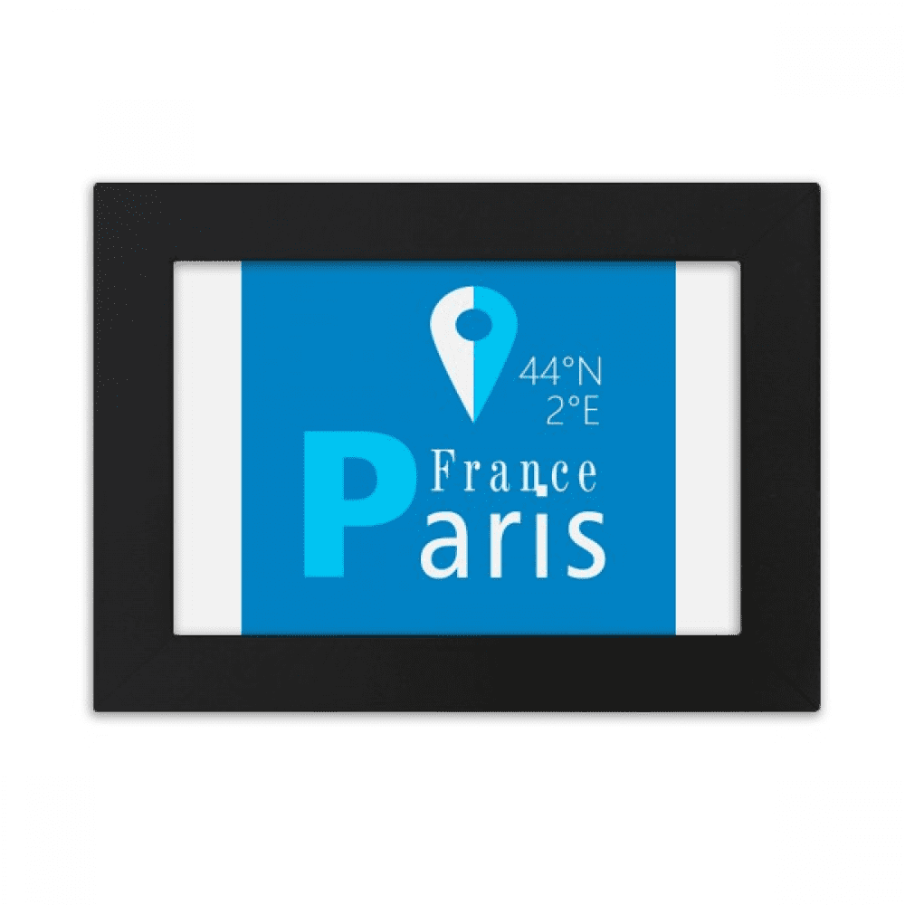 Paris Geography Coordinates Trave Desktop Photo Frame Ornaments Picture ...