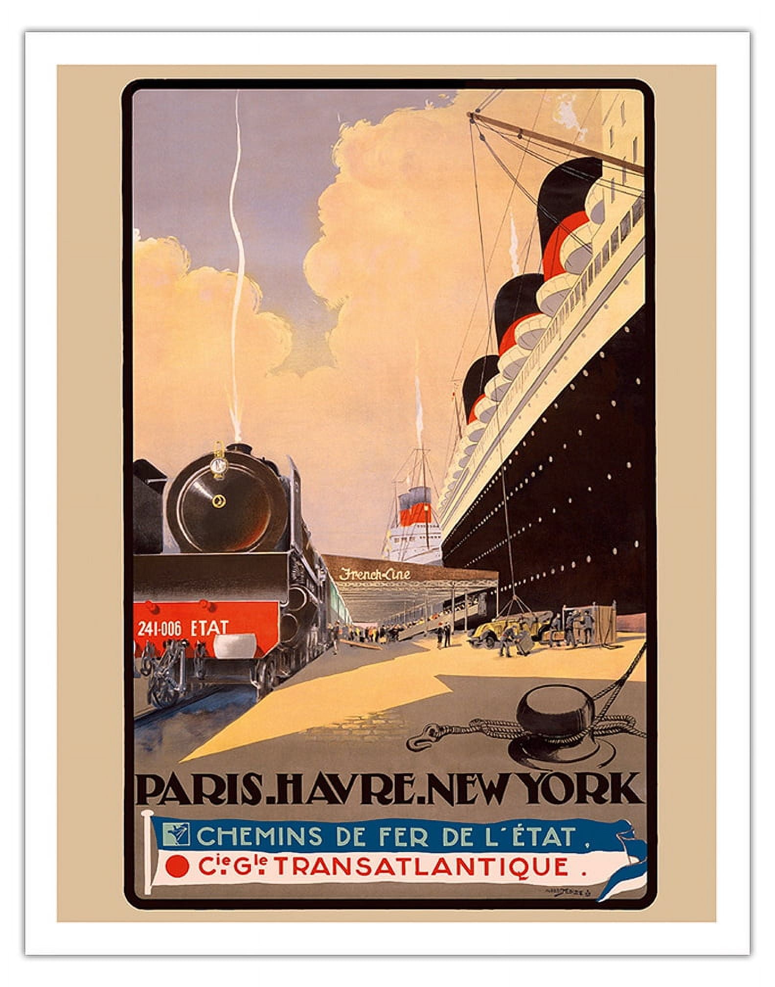 Paris Havre New York - Chemins de fer de l'État (French State Railways ...