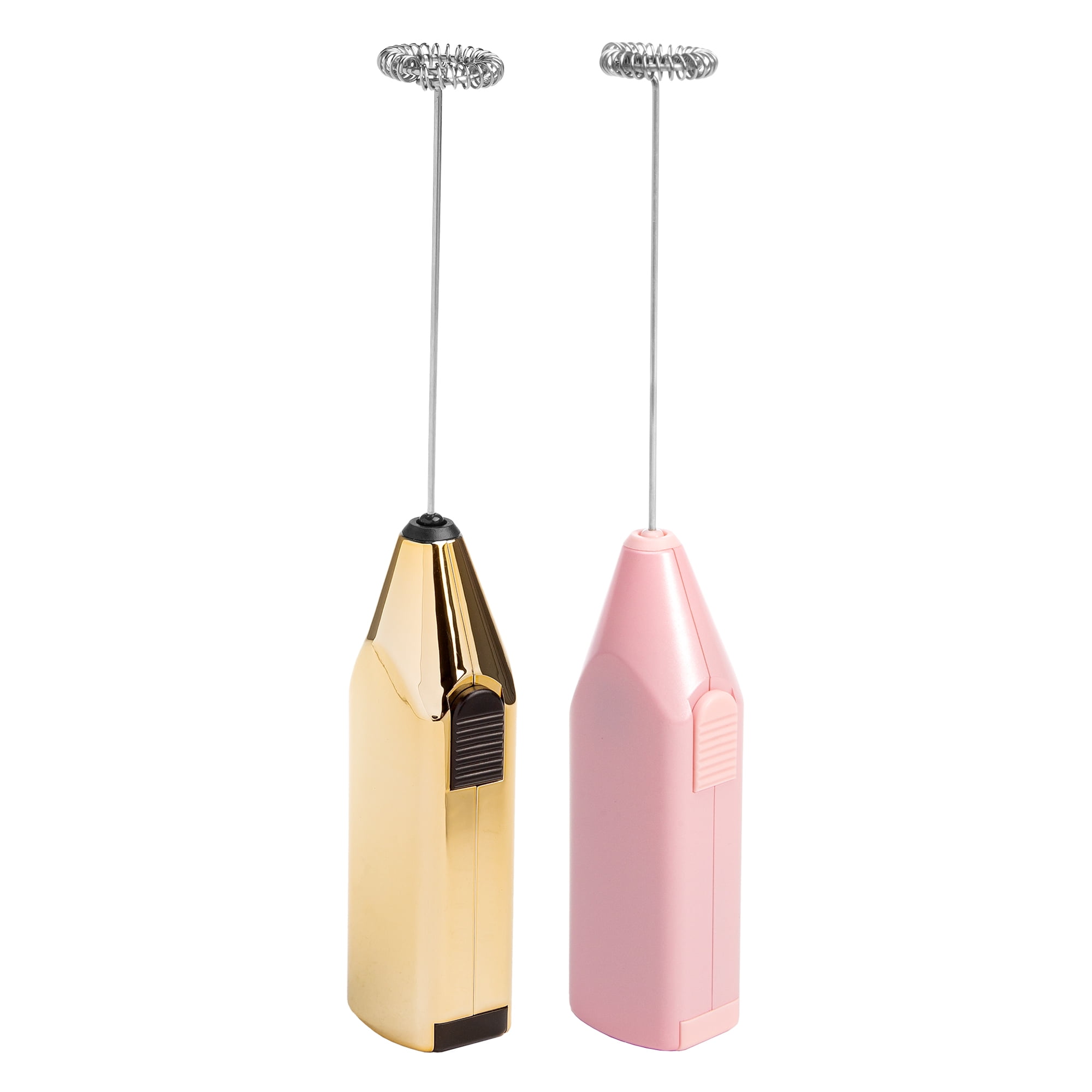 Paris Hilton Handheld Milk Frother Set, 2-Pack, Includes Pink & Brushed ...