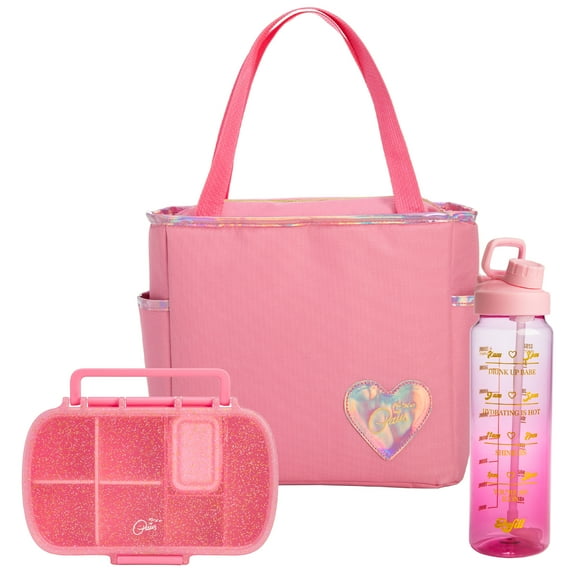 Paris Hilton 3 Piece Insulated Lunch Set, Includes Lunch Tote, Water ...