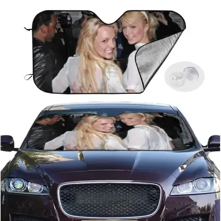 Paris Hilton Linsay Lohan Britney Spears Car Sun Shade Car Sun Visor Car Assessoires Movie Character Custom Sunshade Walmart