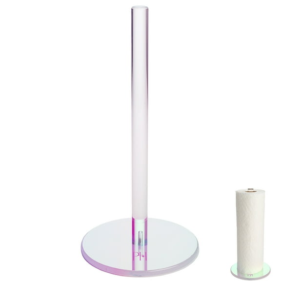 Paris Hilton Paper Towel Holder, High-Quality Acrylic, Rainbow Iridescent
