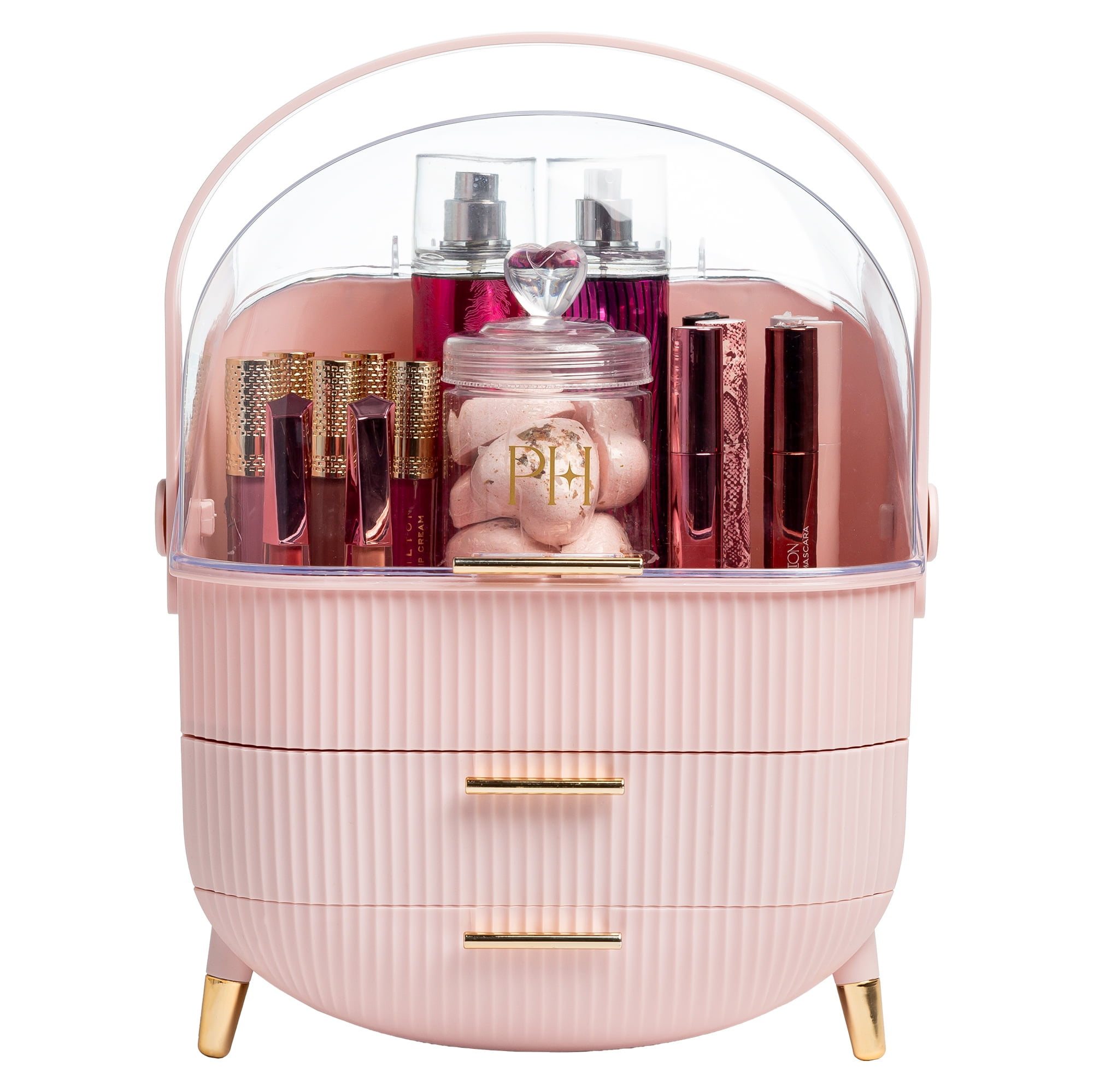 Paris Hilton Storage Organizer, Large Capacity, Carry Handle, Pink ...