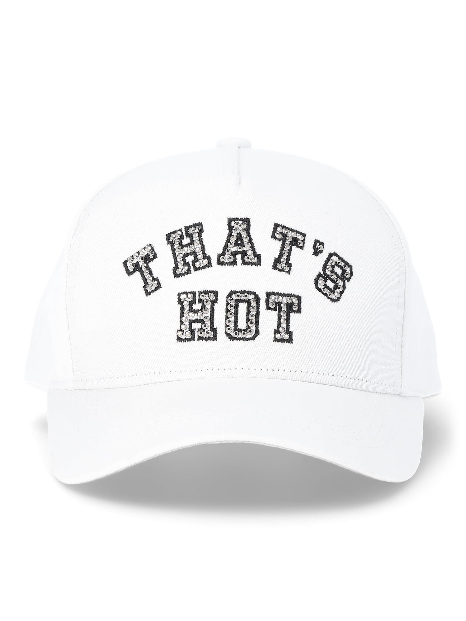 Paris Hilton Women's That's Hot Varsity Baseball Cap, White - Walmart.com