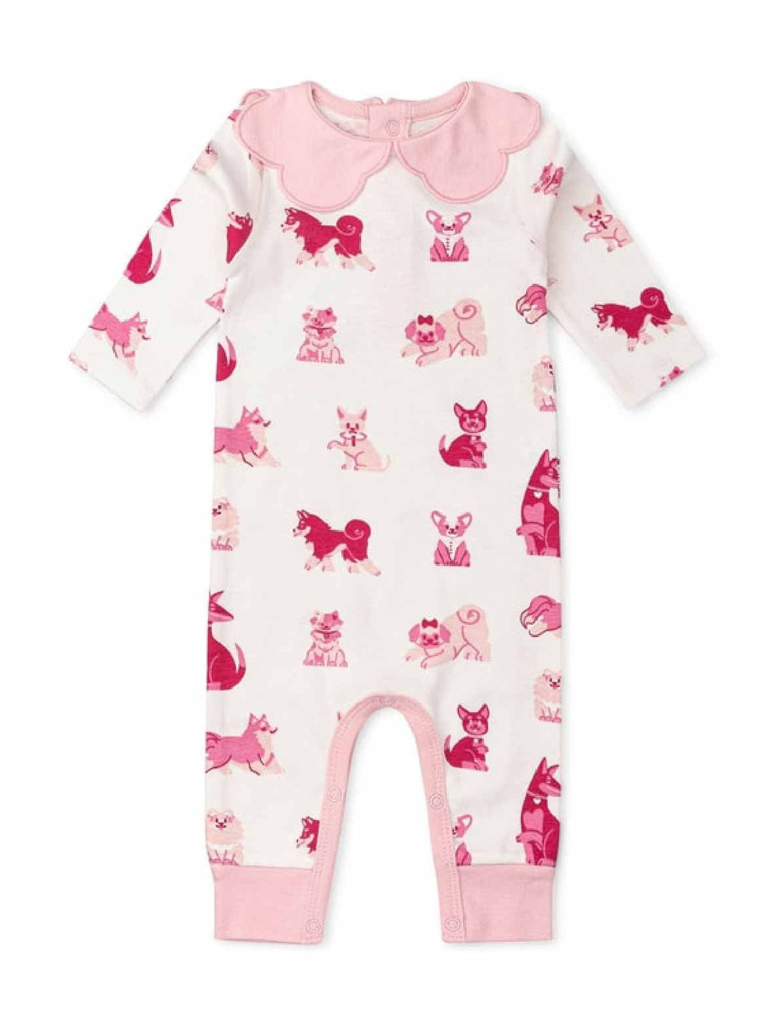 Paris Hilton x Monica + Andy Organic Cotton Baby Scallop Collar Romper ...