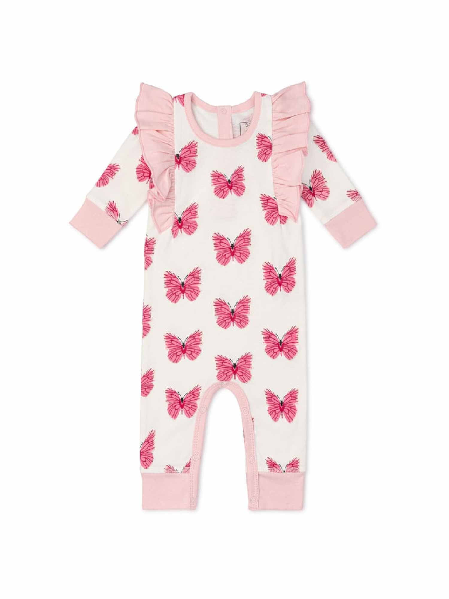 Paris Hilton x Monica + Andy Baby Organic Cotton Double Ruffle Romper ...