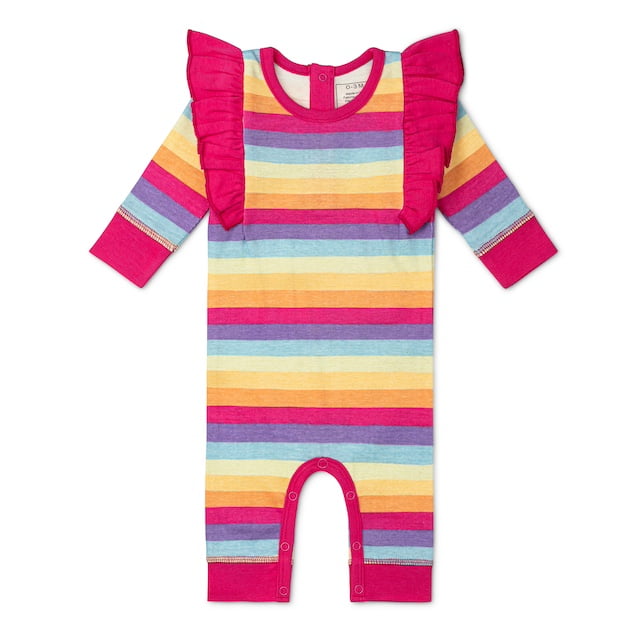 Paris Hilton x Monica + Andy Organic Cotton Double Ruffle Romper, Sizes ...