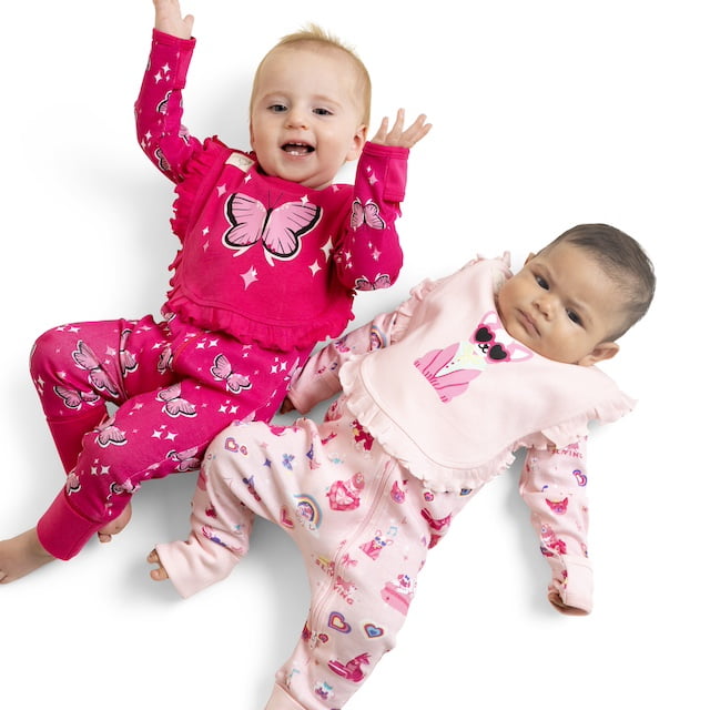 Paris Hilton x Monica + Andy Organic Cotton Ruffle One-Piece and Bib ...