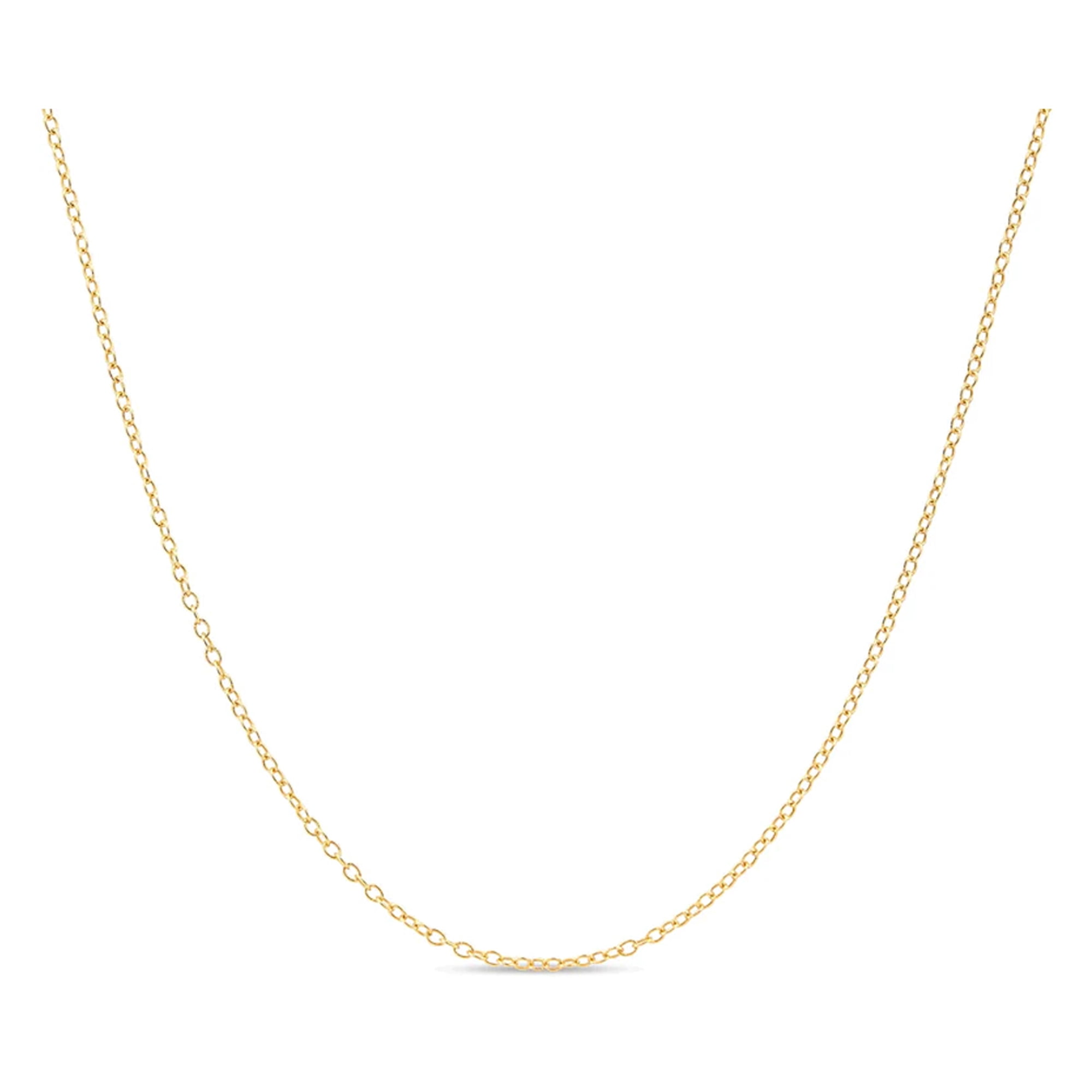 Paris Jewelry 18k Yellow and White Gold Cable Chain Necklace Italian 1 ...