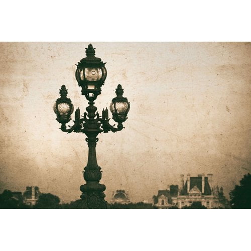"Paris Lamppost" Painting Print on Wrapped Canvas - Walmart.com