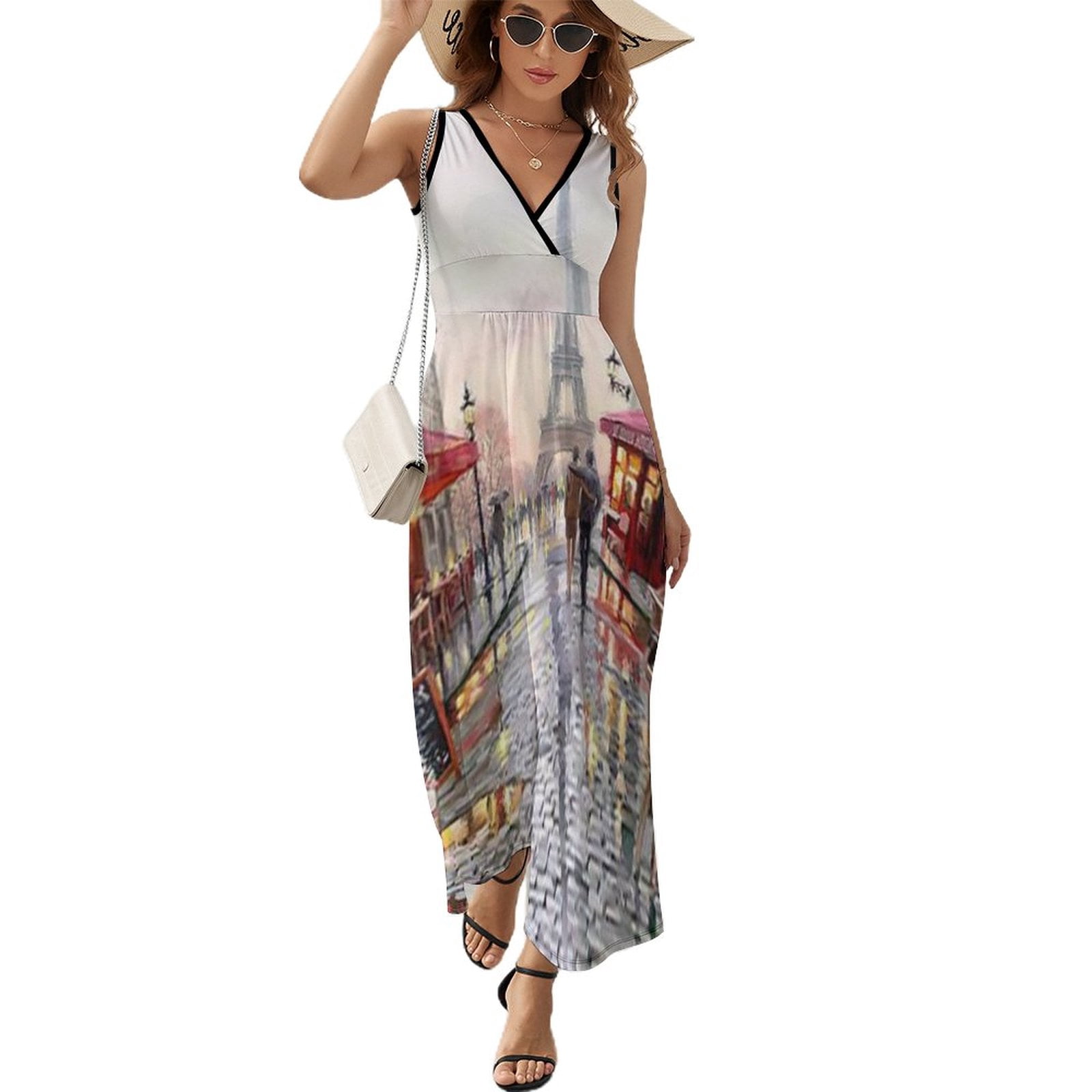 Paris Landscape Sleeveless Dress evening dress beach outfits for women ...