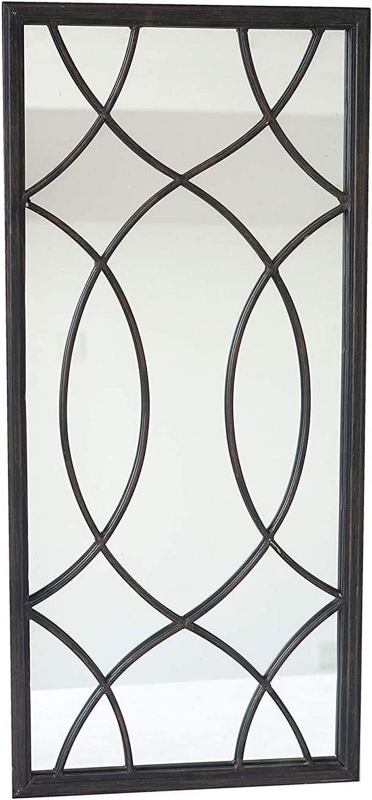 Paris Loft Rectangle Window Pane Metal Wall Mirror, Black - Walmart.com