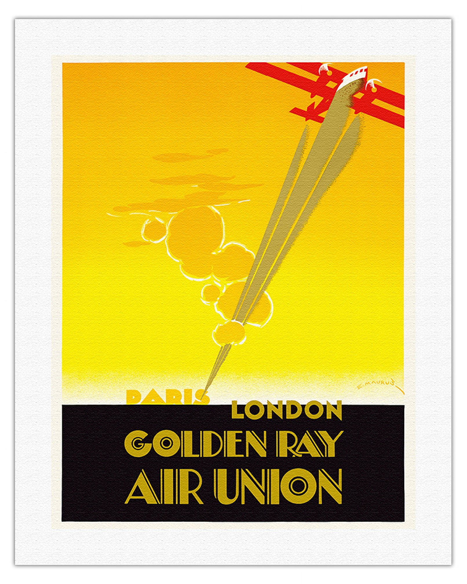 Paris to London - Golden Ray - Air Union French Airline - Vintage ...