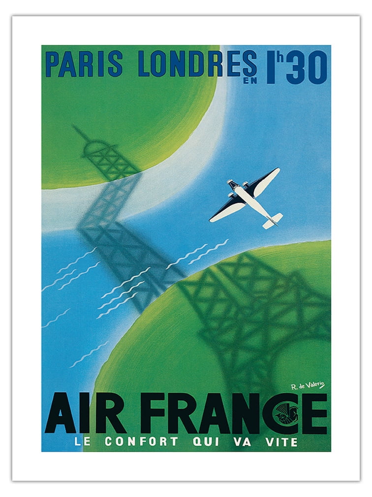 Paris to London (Londres) - In 1 Hour 30 Minutes - France - Vintage ...