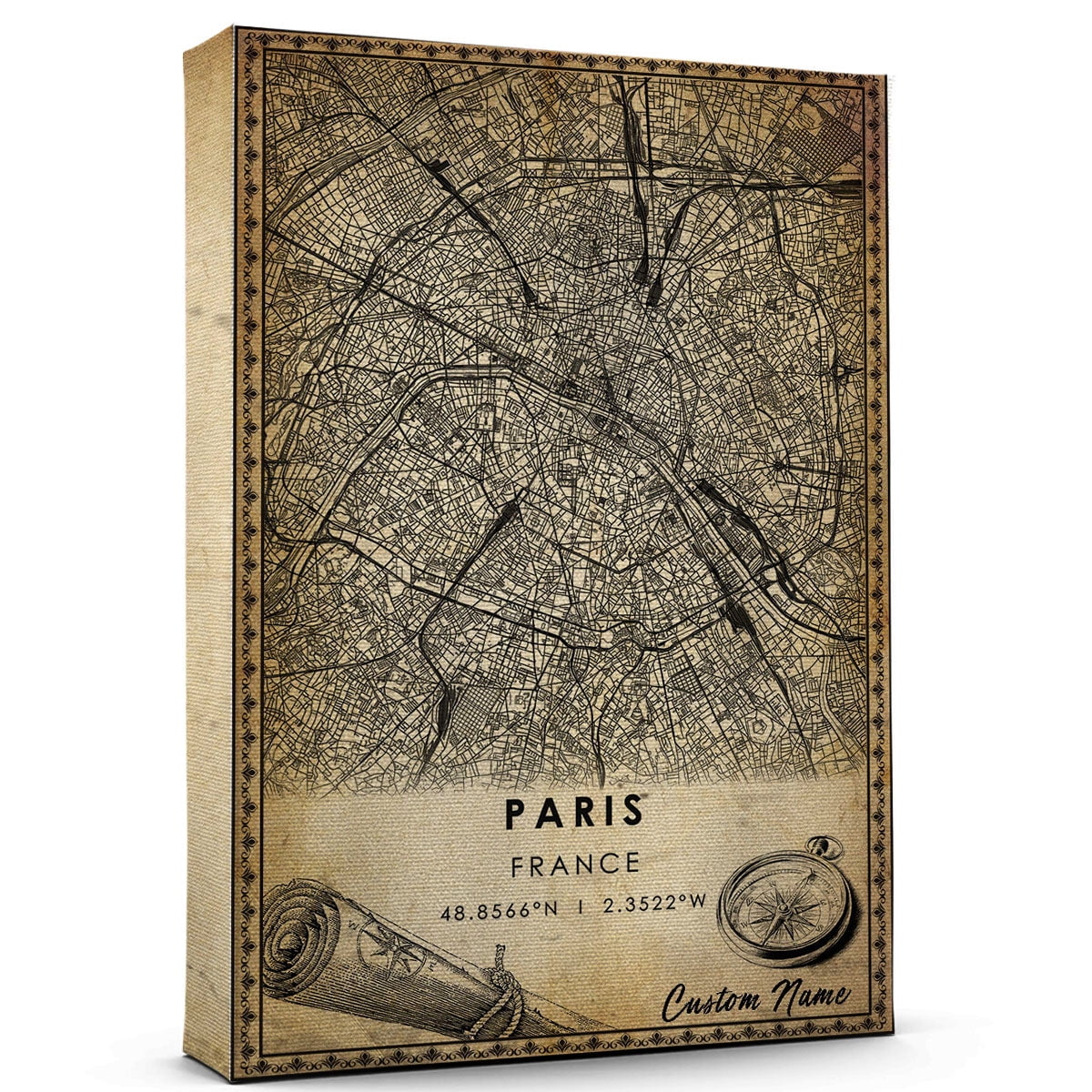 Paris Map Poster, France Map Art Poster, Canvas, Paris Map City style ...