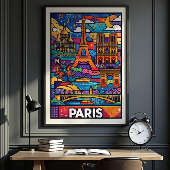 Paris Poster Paris Travel Poster Paris Wall Art Print France City ...