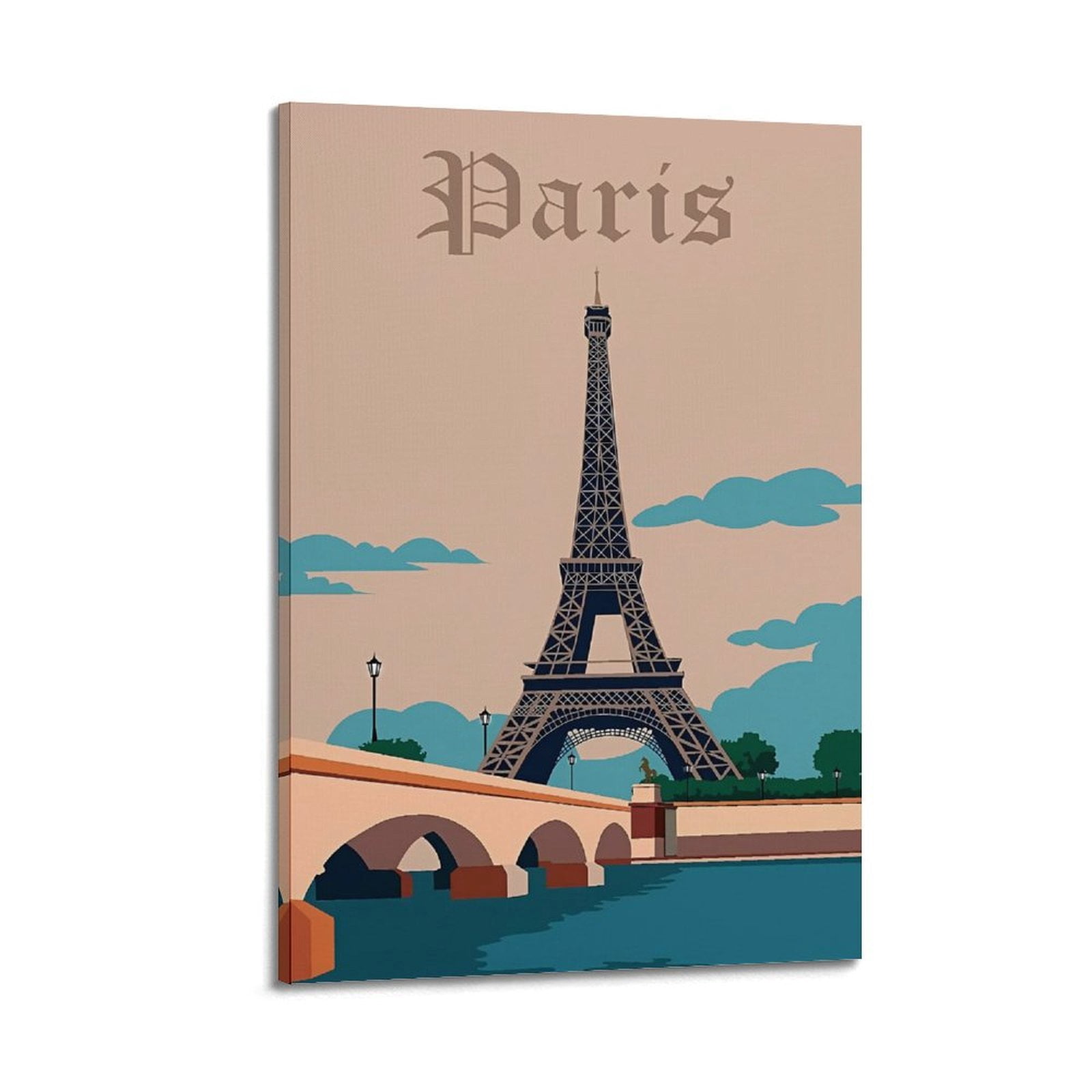 Paris Poster Wall Art Canvas Aesthetic Music And Movies Decorative ...
