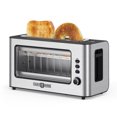 Paris Rhone Modern 2 Slice Toaster, Extra Wide Slots, Stainless Steel ...