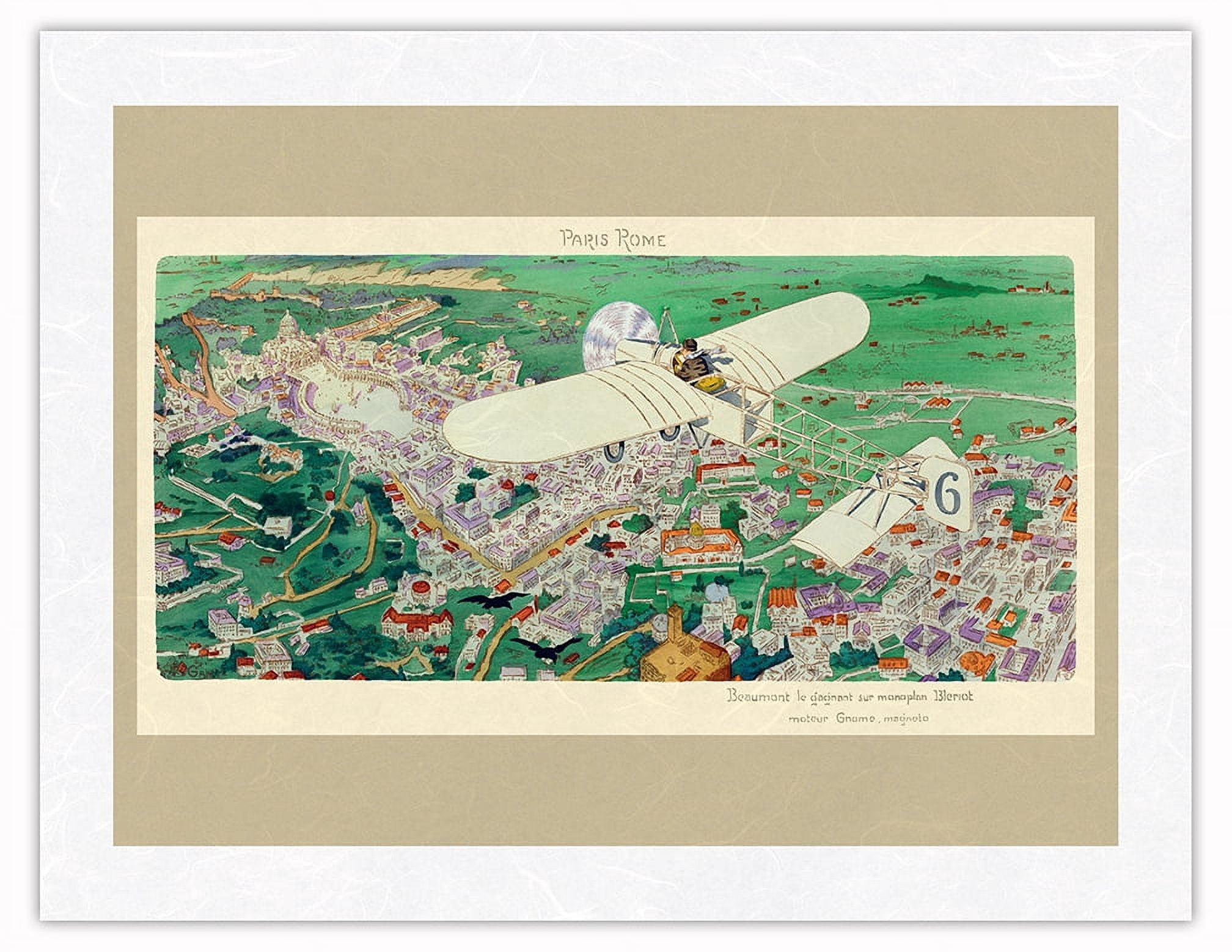 Paris-Rome Air Race - Beaumont is the winner in the Bleriot Monoplane ...