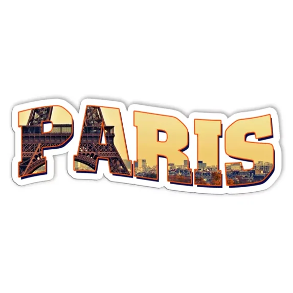Paris Skyline City Sticker France Travel City Stickers Phone Decal ...