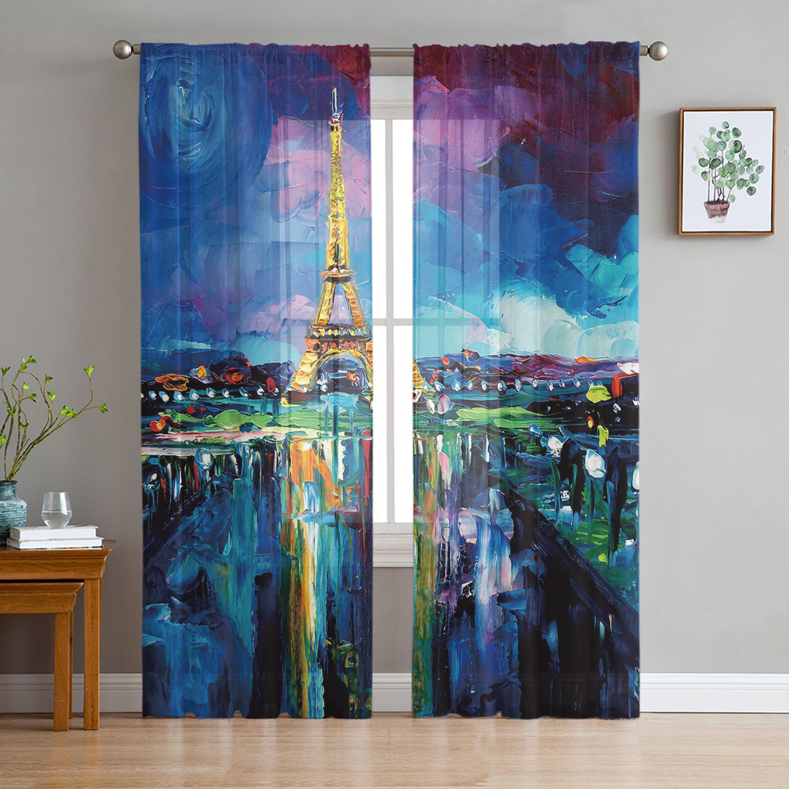 Paris Terrace Flower Dream Curtains For Living Room Luxury Baby Bedroom ...