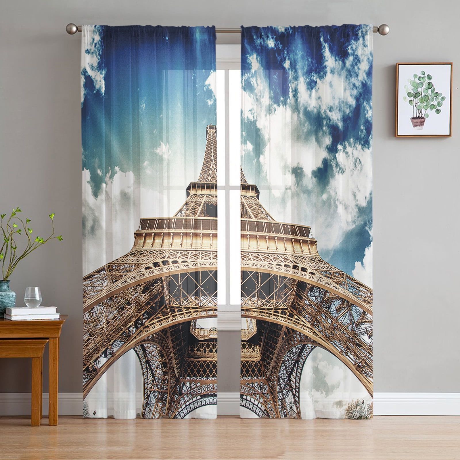 Paris Terrace Flower Dream Curtains For Living Room Luxury Baby Bedroom ...