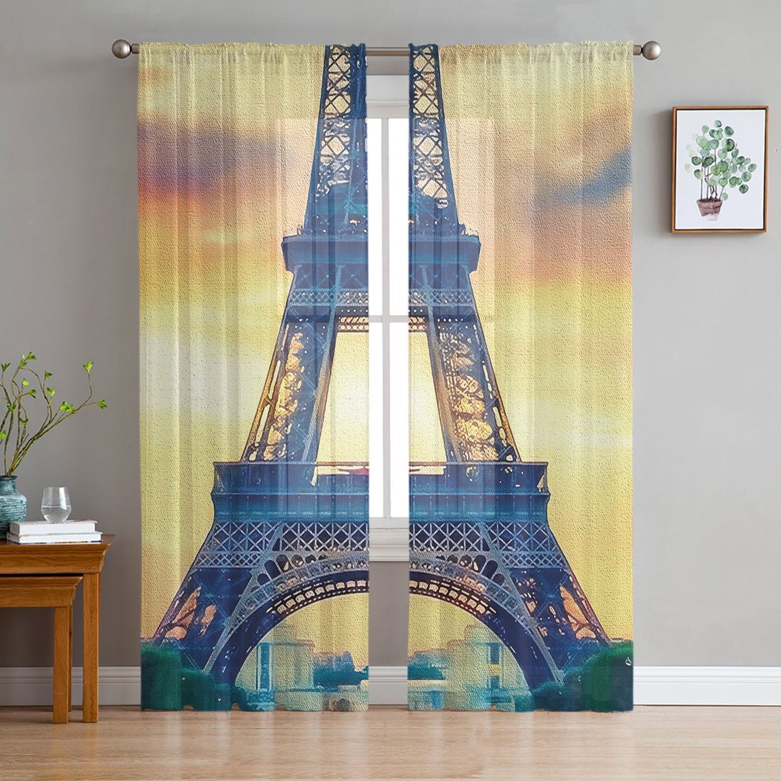 Paris Terrace Flower Dream Curtains For Living Room Luxury Baby Bedroom ...