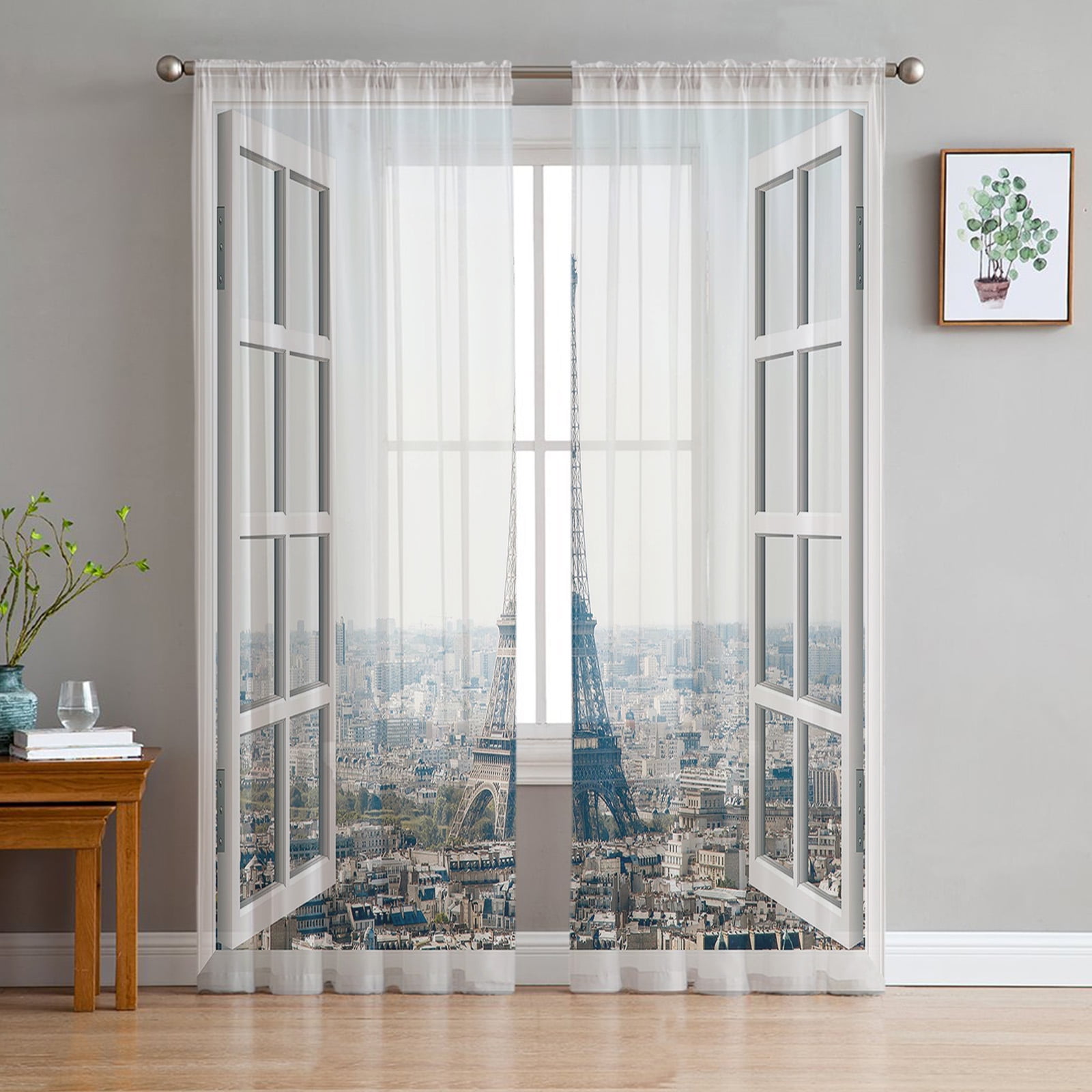 Paris Terrace Flower Dream Curtains For Living Room Luxury Baby Bedroom ...